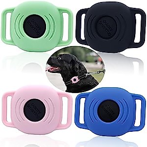 Silicone Case for Galaxy SmartTag for Dog, Slim Sleeve for Samsung Smart tag+Plus Tracker for pet Collar, itag Sleeve Accessories Finder for cat Necklace Dropper, Secure Holder for Kids (4 Pack)