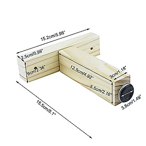 Curqia 4 Sets Bed Frame Center Support Wood Bed Support Legs Adjustable Bed Center Slat Support Leg with Adjustable Base, Height 6.7-7.5 Inch