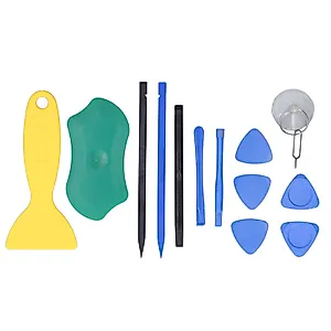Fafeicy 12 in 1 Electronics Repair Tool Kit, Triangular Opening Tool, Electronics Opening Pry Tool Repair Kit for Tablet, MacBook, PC, Phone, Xbox, Game Console, Cameras, Glasses, Watches, Crowbar