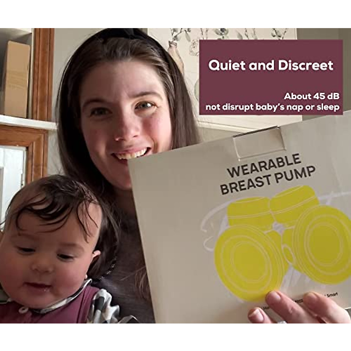 Wearable Breast Pump︱FDA Registered︱Safe, Efficient, and Comfortable︱Hands Free Breast Pump with 3 Modes & 9 Levels︱19/22mm Flange Insert︱2Pcs…