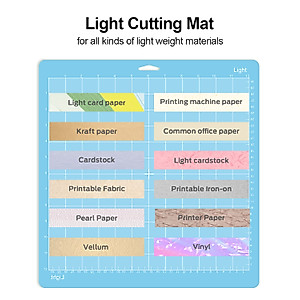 Gwybkq Cutting Mat for Cricut Maker 3/Maker/Explore 3/Air 2/Air/One 12 Pack 12x12 Adhesive Sticky Light Cut Mats Replacement Accessories Quilting Scrapbooking & Stamping Supplies Blue