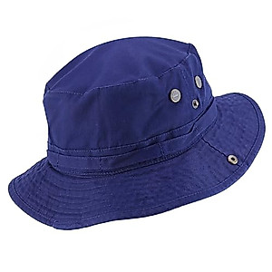 Armycrew Big Oversized Jungle Boonie Bucket Hat with Chin String Fits Upto XXXL - Navy - 2XL-3XL