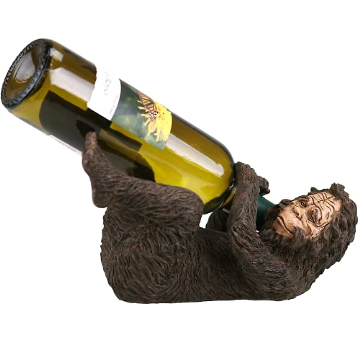 Wilcor International Decorative Bigfoot Wine Bottle Holder, Funny Novelty Racks, Sasquatch RV Decor for Camper, 10 Inches, Brown (GFT3698)