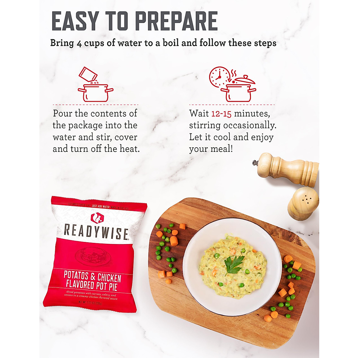 READYWISE - Gluten Free Bucket, 84 Servings, Emergency, MRE Meal Food Supply, Premade, Freeze Dried Survival Food for Hiking, Adventure & Camping Essentials, Individually Packaged, 25 Year Shelf Life