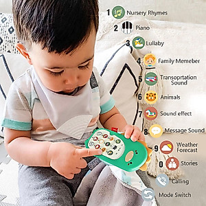 RUAN Baby Cell Phone Toys with Music ,Kids Teething Toys Play Phone Musical Educational Toys for 6 12 16 18 Months Baby Toddlers and Aged 1+ Kids