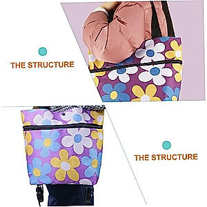 Ciieeo Pull Bag Folding Shopping Folding Cart with Wheels Foldable Collapsable Wagon Trolly Cart with Wheels Shopping Wagon Portable Shopping Pouch Portable Shopping Bag Shopping Cart Bag