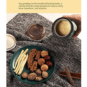 GTUOXIES Electric Grinding Miller, Portable Grain Grinder, Household Flour Miller, Fine Milling, Dry and Hard Grinding for Coffee, Spice, Pepper Beans and More, Stainless Steel Blades (Green)