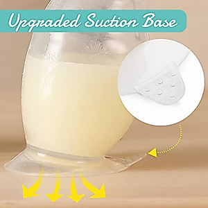 BumbleBee Manual Breast Pump Collector 110ml for Breastfeeding with Suction Base, Neck Strap, Cap and Stopper, Made of Food Grade Silicone