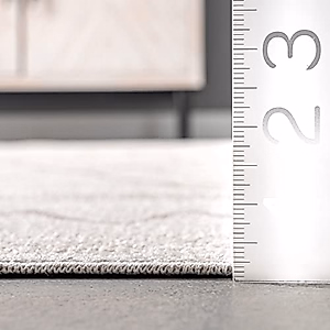 nuLOOM Miriam Machine Washable Geometric Diamond Area Rug, 8' x 10', Beige