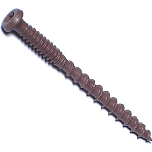 Hard-to-Find Fastener 014973438005 Composite Deck Screws, 10 x 2-1/2 Brown, Piece-25