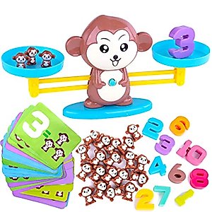 CoolToys Monkey Balance Cool Math Game for Girls & Boys | Fun, Educational Children's Gift & Kids Toy STEM Learning Ages 3+ (64-Piece Set)