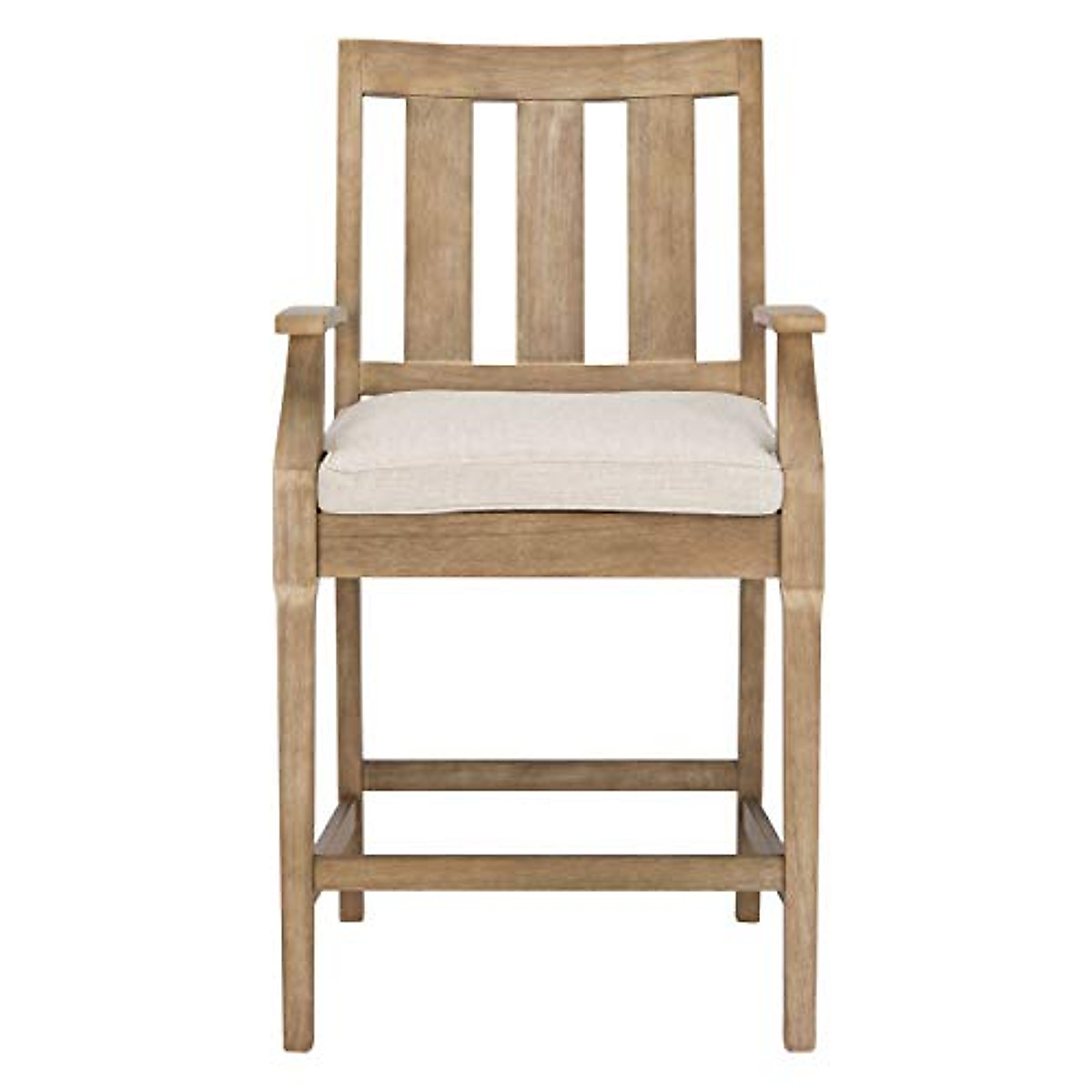 Safavieh Couture Patio Collection San Salvador Natural and White 25-inch Bar Stool (Set of 2)