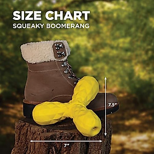 Hound2O Outdoor Dog Toys - Squeaky Boomerang, Yellow - Tough, Engaging, Interactive Toys for All Breeds - Chew, Chase, & Fetch - Durable Non-Toxic Materials That Float, Easy to Clean for Outdoor Play