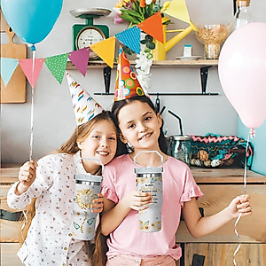 40 Oz Happy Birthday Cups for women Keeps Drinks Hot Cold Ice, Mothers Day Gift for Stainless Steel Birthdays Mug , Birthdays Tumbler for Women with Handle & Straw, Happy Birthday Gifts for Female