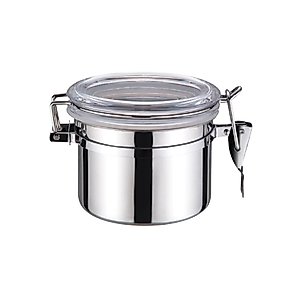 Malisseladi Tobacco Jar Food Storage Tin Can Container Stainless Steel Airtight Lid for Home Kitchen Snack