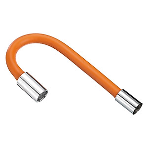 uxcell Foaming Extension Tube, Faucet Lengthen Extender, Sink Drain Extension Tube, Bathroom Faucet Extender, Extension Flexible Water Hose Adapter Orange (50cm)