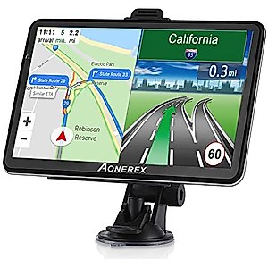 GPS Navigation for Car Truck 2023 Maps Vehicle GPS Navigation 7 Inch Touch Screen Voice Car GPS for Lorry Speeding Warning Free Lifetime Maps Update of United States Canada Mexico