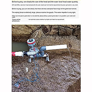coldwind Micro Hydroelectric Generator 500 Watts 50hz 220V High Power with Monitoring TV Lighting Computer for Outdoor-500w 220v