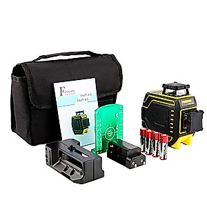 Firecore Laser Level Self Leveling 2x360 Green Beam Dual Plane Leveling and Alignment Laser Tool for Construction and Picture Hanging, Magnetic Pivoting Base Included(F92T-XG)