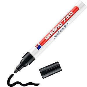 edding 750 Opaque Bullet Tip Paint Marker - Black (pack of 10)