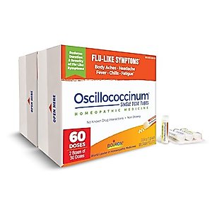 Boiron Oscillococcinum for Relief from Flu-Like Symptoms of Body Aches, Headache, Fever, Chills, and Fatigue - 60 Count (2 Pack of 30)