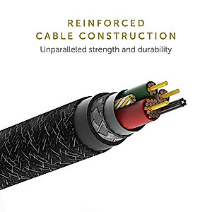 Native Union Type-C Desk Cable – USB-C to USB-C 8ft Ultra-Strong Non-Slip Charging Cable with Anchor Weight Compatible with iPhone 16, MacBook Pro 14" M3, Air 13"/15", Surface Go 3 (Cosmos)