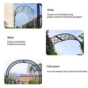 Outdoor Steel Rose Arch Iron Arbor Arch,Heavy Duty Metal Garden Arch, for Various Climbing Plant Outdoor Garden Lawn Backyard (Black)