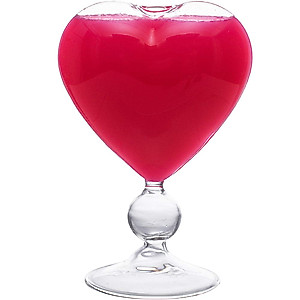 Kelendle 8 Oz Martini Glasses Cocktail Glass Heart Shape Design Clear Bar Glasses Home Parties Celebrations for Drinking Martinis Manhattans Vodka Gin and Cocktails