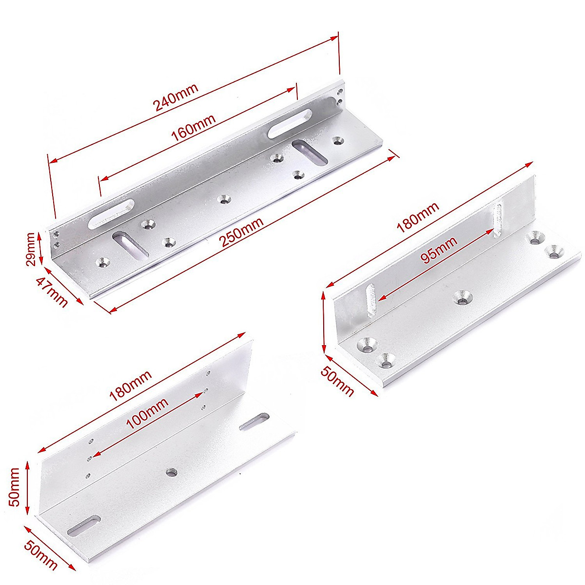 MENGQI-CONTROL Z & L Holder Stand Bracket Clamp Support for 600lbs/280KG Holding Force Electric Magnetic Lock