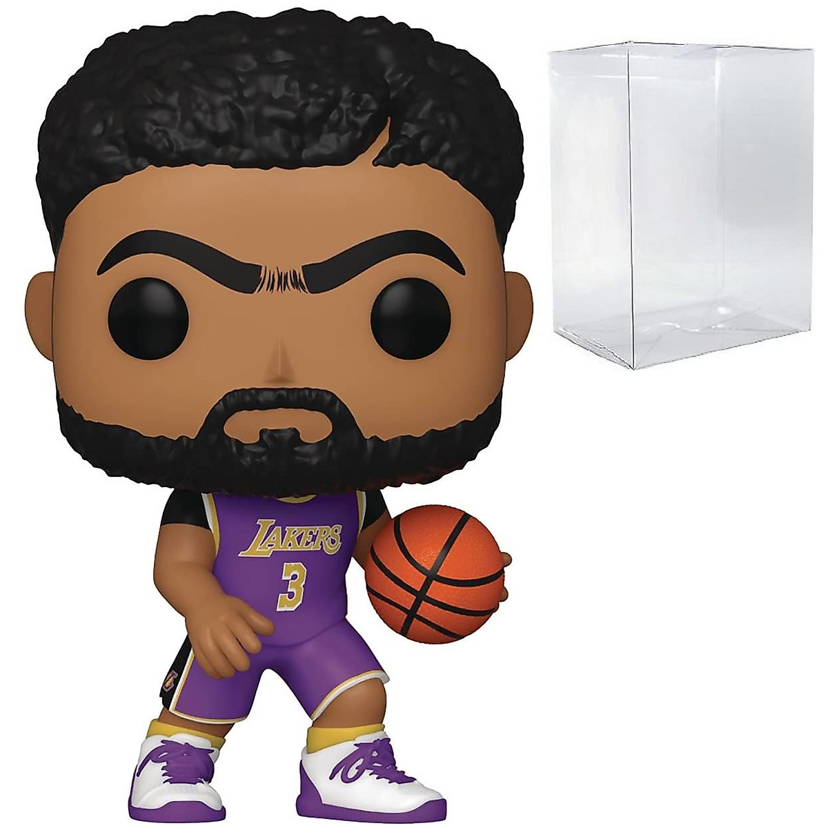 Funko NBA: Lakers - Anthony Davis (Purple Jersey) Pop! Vinyl Figure (Bundled with Compatible Pop Box Protector Case)