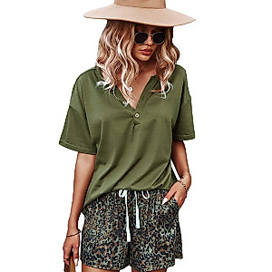 ADDHEAT Short Sleeve Lounge Sets 2 Piece: Casual Loose-Fit Sweatsuits Outfit Set Loose Fitting Tracksuit Outfits Womens