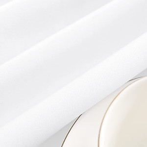 8 Pack White Round Tablecloth 120 Inch Circle Polyester Table Cloth, Washable Fabric Stain and Wrinkle Resistant Table Cover Round Table Clothes for Wedding Parties Banquet Reception Dining