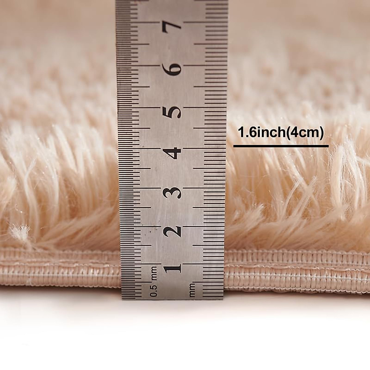 XYORAINN Ultra Soft Area Rugs for Living Room, 6x9 Beige Fluffy Plush Rugs for Bedroom, Non-Slip Large Shag Fuzzy Rug for Nursery, Large Rug for Kids Home Decor Aesthetic