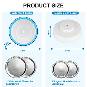 LIIGEMI Mason Jar Vacuum Sealer，Vacuum Sealing Kit for Wide-Mouth and Regular-Mouth Mason Jar，with Manual Vacuum Pump and Lid Opener