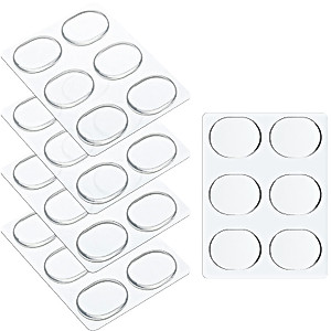 Fiada 30 Pieces Drum Dampeners Gels Silicone Gel Pads Soft Drum Dampeners for Drums Cymbals Tone Control (Transparent White)