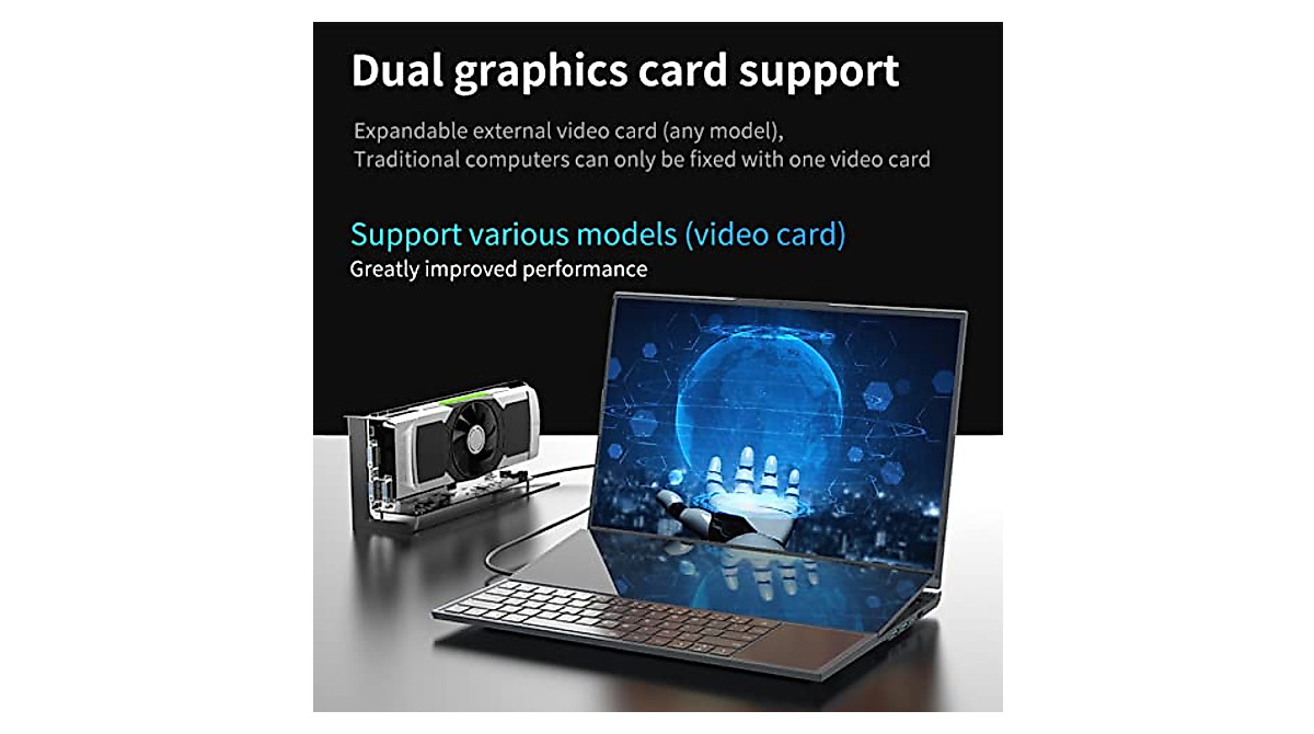 16in 14in Dual Screen Laptop with 32GB RAM - Powerful Gaming & Work