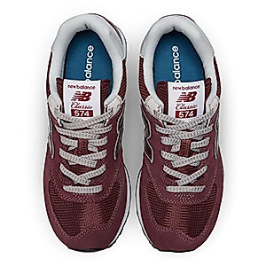 New Balance Women's 574 Core Sneaker, Burgundy/White, 10.5