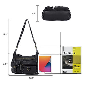 Angel Barcelo Cross body Shoulder Bag Women Soft Leather Purses and Handbags (Purple)