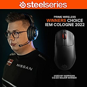 SteelSeries Esports Mini Wireless FPS Gaming Mouse – Ultra Light – Prime Mini Edition – 5 Programmable Buttons – Lag-free 2.4GHz – 100H Battery – 18K CPI Sensor – Magnetic Optical Switches – PC/Mac