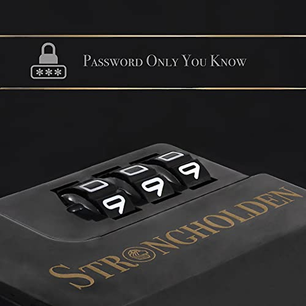 Refrigerator Lock Combination, Fridge Lock Combo - Take Care of Your Family with Strongholden - No Keys Needed - Just Stick It (Black & Round, 2pcs)