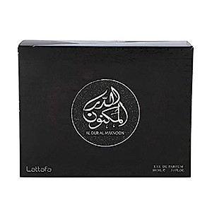 Al Dur Al Maknoon Silver for Men EDP - 100 ML (3.4 oz) I Fresh Light Leather With Fruity Accents I Leathery,Musky,Slightly Smoky with a pleasant aura I Suitable for any Occasion I by Lattafa