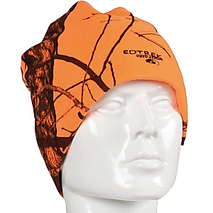 EDTREK Waterproof and Windproof Camo Beanie Hunting Hat - Timber and Blaze Orange Camo Hunter Hat (Medium, Blaze Orange Camo)