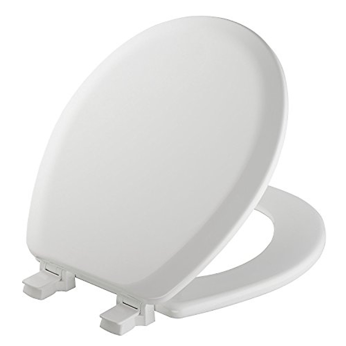 MAYFAIR 841EC 000 Cameron Toilet Seat will Never Loosen and Easily Remove, ROUND, Durable Enameled Wood, White