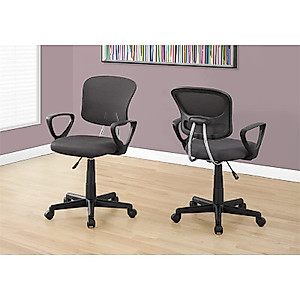 Monarch Specialties Mesh Juvenile/Multi Position Office Chair, Grey