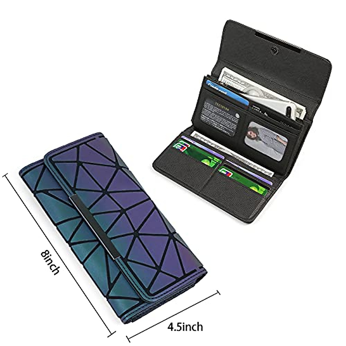 Wallets for Women Tote Bag Geometric Handbags Luminous Ladies Handbags Wallets and Handbags Messenger Bags Ladies Holographic Messenger Shoulder Bags (Glow-8)……