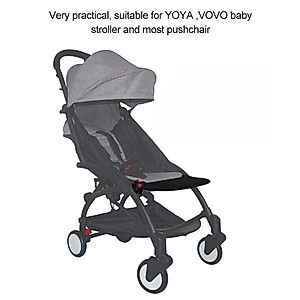 Antilog Stroller Footrest, Pram Foot Extension Footrest Pushchair Accessories 21CM Extend Board for Babyzen Yoya (Black)
