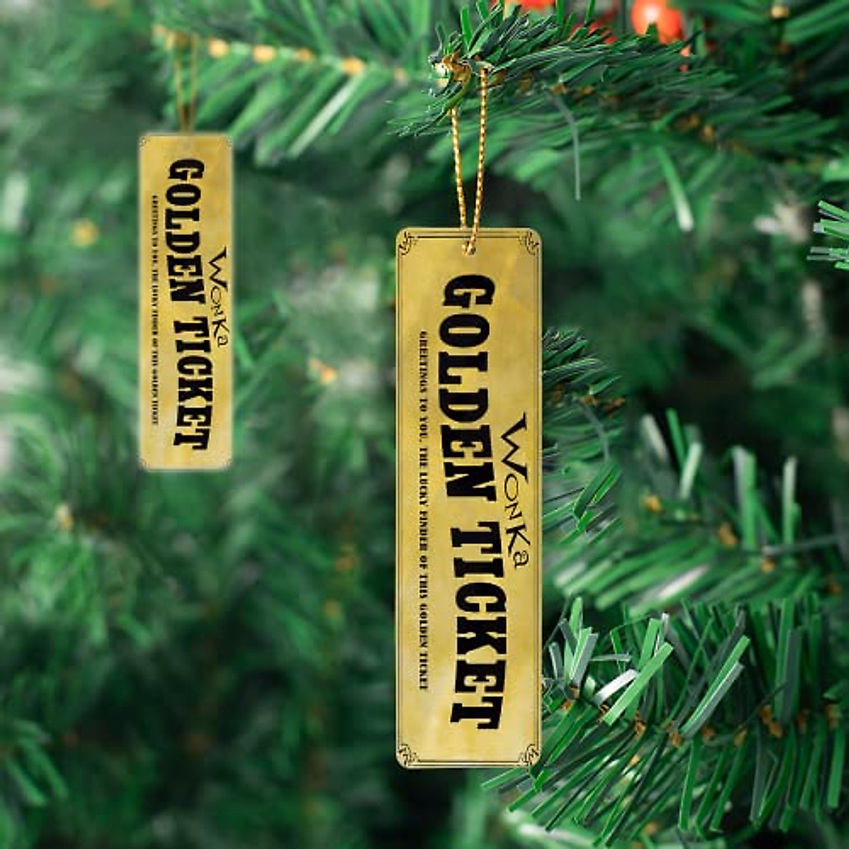 Bookmarks Ruler Metal Wonka Reading Goldenticket Tassels Bookography Measure Bookworm for Book Bibliophile Gift Reading Christmas Ornament Markers