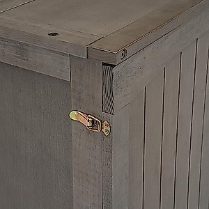 DEYOBED Wooden Queen Size Murphy Bed Frame, Folding Sofa Beds with Bilt-in Charging Station and Large Drawer, Space Saving, Antique Gray