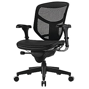 WorkPro® Quantum 9000 Series Ergonomic Mid-Back Mesh/Mesh Chair, Black