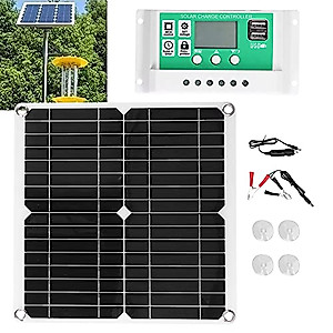 Solar Panel Kit Photovoltaic Panel 40A Controller 40W Dual Outdoor 18V Flexible Charge Controller Port with Usb Silicon Module for Monocrystalline Power Bank Controller Rated